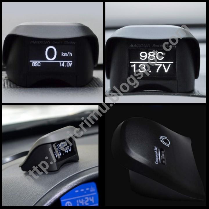 OBD Display Gauge (Water Temp, Voltage, Speed, RPM), Car Accessories ...