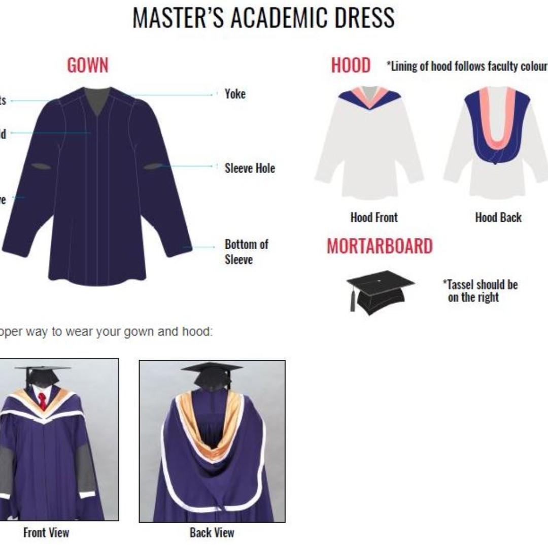 NUS Commencement / Graduation Robe Masters Degree SDE, Hobbies & Toys ...