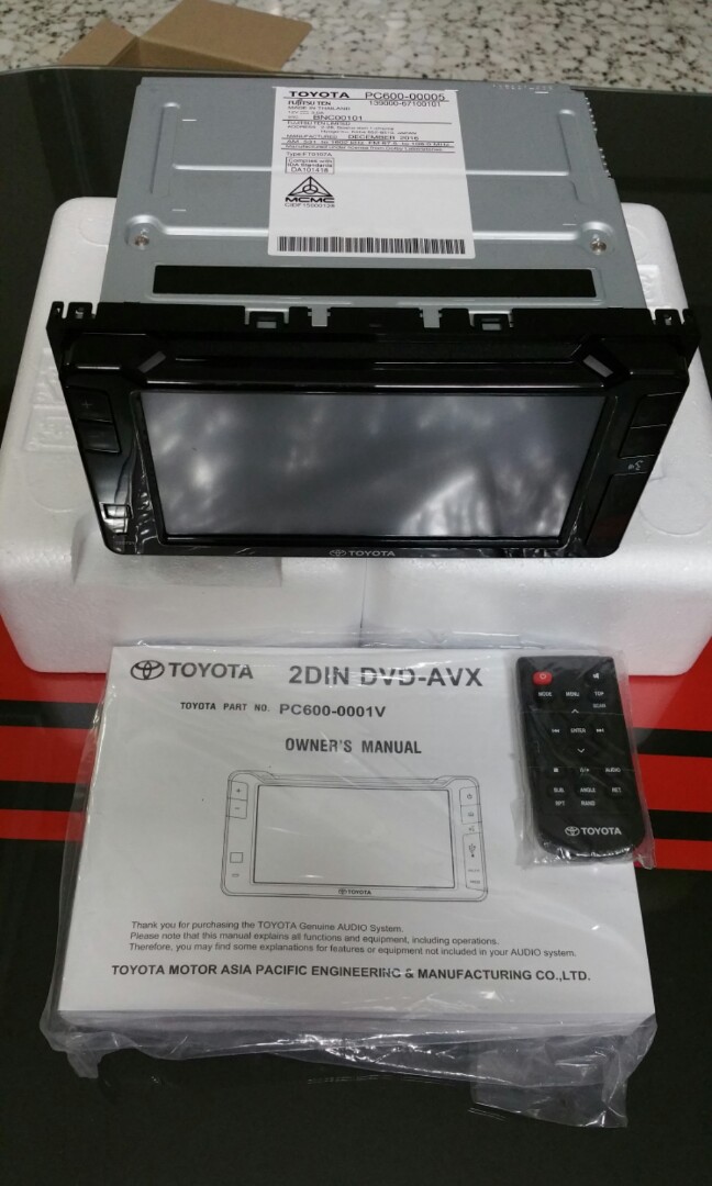 Toyota original 2Din DVD player PC600, Car Accessories, Electronics ...