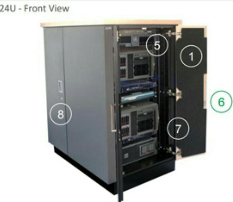 APC American Power Conversion AR4024 Netshelter Cx 24U Sound proof ...