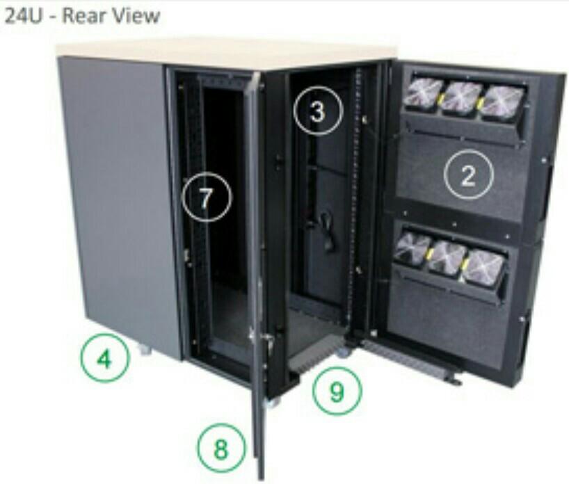 APC American Power Conversion AR4024 Netshelter Cx 24U Sound proof ...