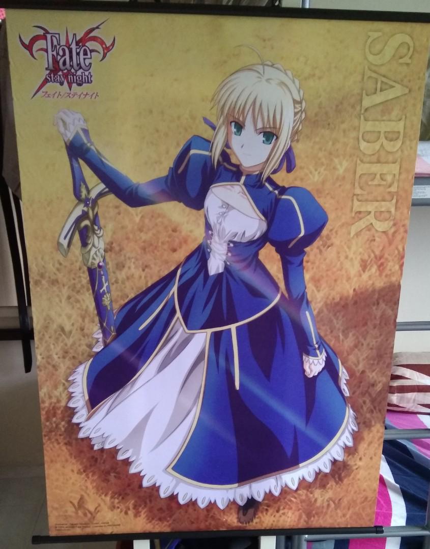 Fate Stay Night, Saber Poster, Hobbies & Toys, Toys & Games on Carousell