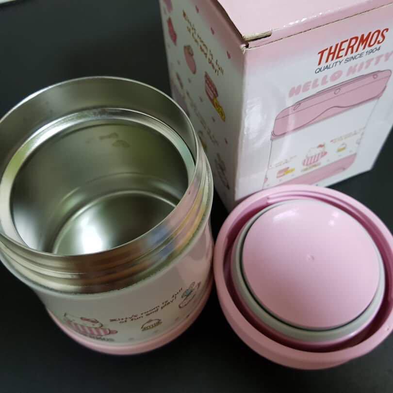 Genuine Thermos Hello Kitty FUNTAINER Stainless Steel Food Jar - 10oz, Babies & Kids, Nursing ...