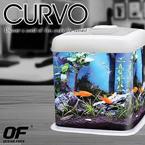 OceanFree Curvo Fish Tank 12L, Pet Supplies, Homes & Other Pet ...