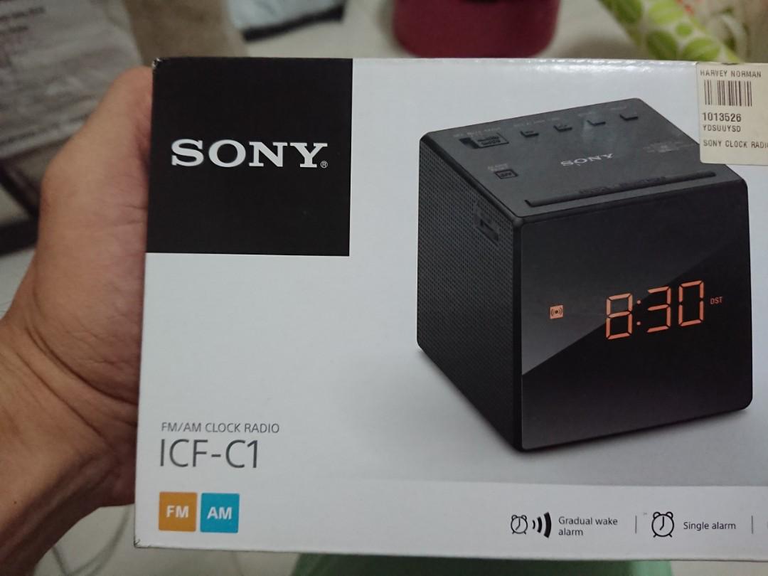 Sony digital clock with alarm and radio, Furniture & Home Living, Home ...