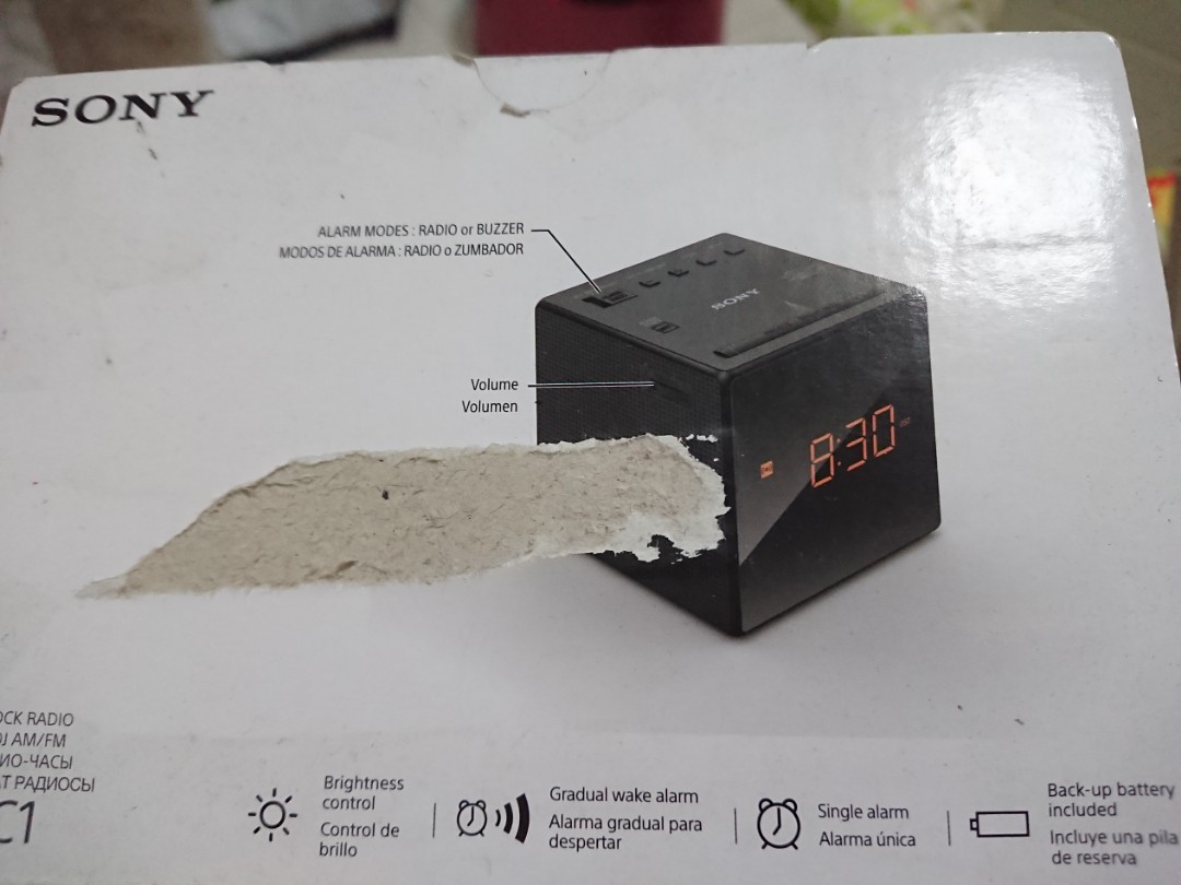 Sony digital clock with alarm and radio, Furniture & Home Living, Home ...