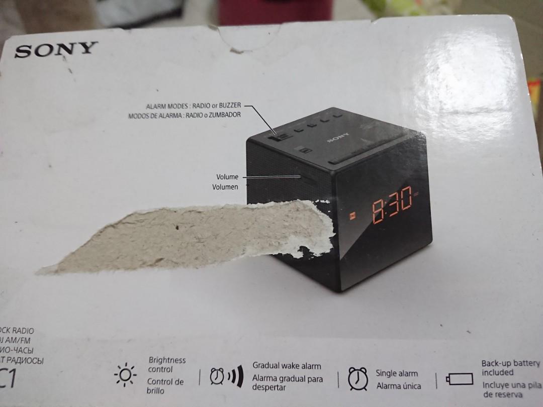 Sony digital clock with alarm and radio, Furniture & Home Living, Home ...