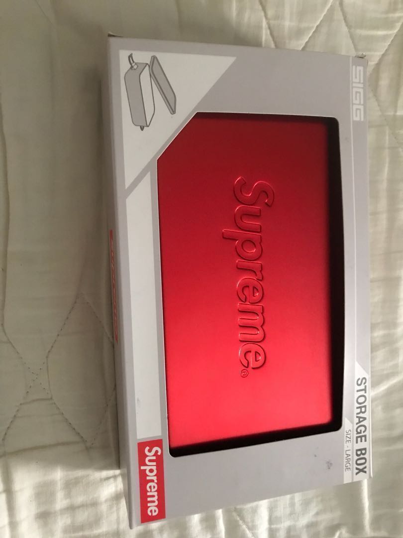 Supreme Red Metal Box-(Large), Men's Fashion, Watches & Accessories ...