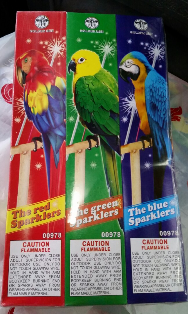 (Preorder only) 10" Golden Bee Blue Red Green Sparklers Sparkler Fireworks, 5pcs In Each Pack ...
