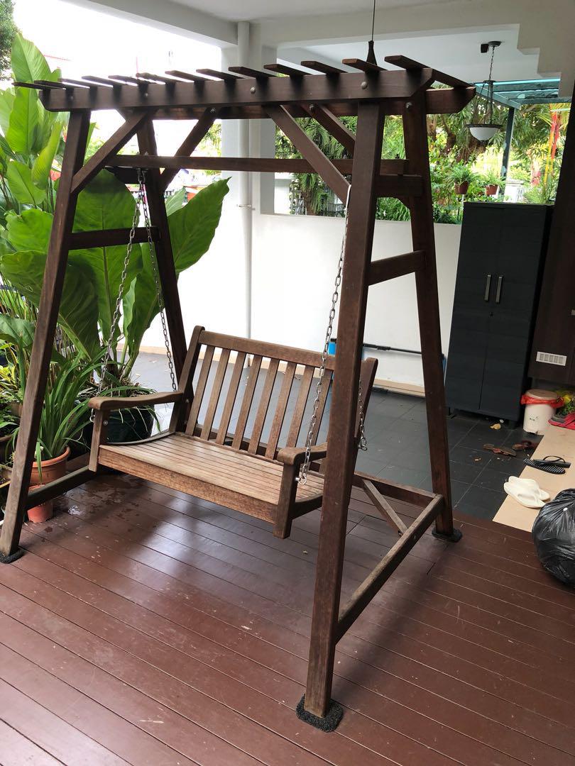 Chengai (Chengal) Wood Swing, Furniture & Home Living, Furniture, Other ...