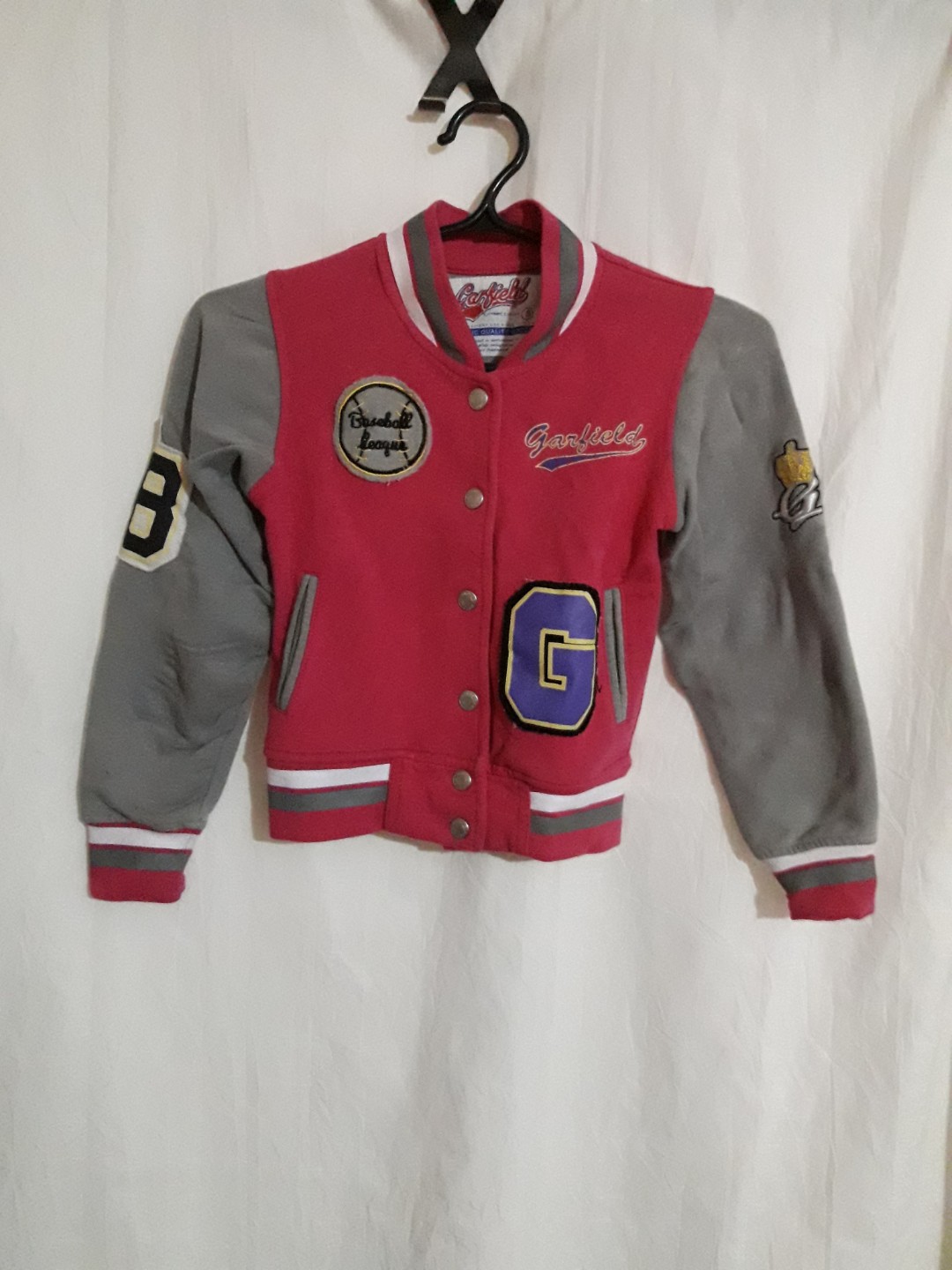 Garfield Varsity Jacket, Babies & Kids, Babies & Kids Fashion on Carousell