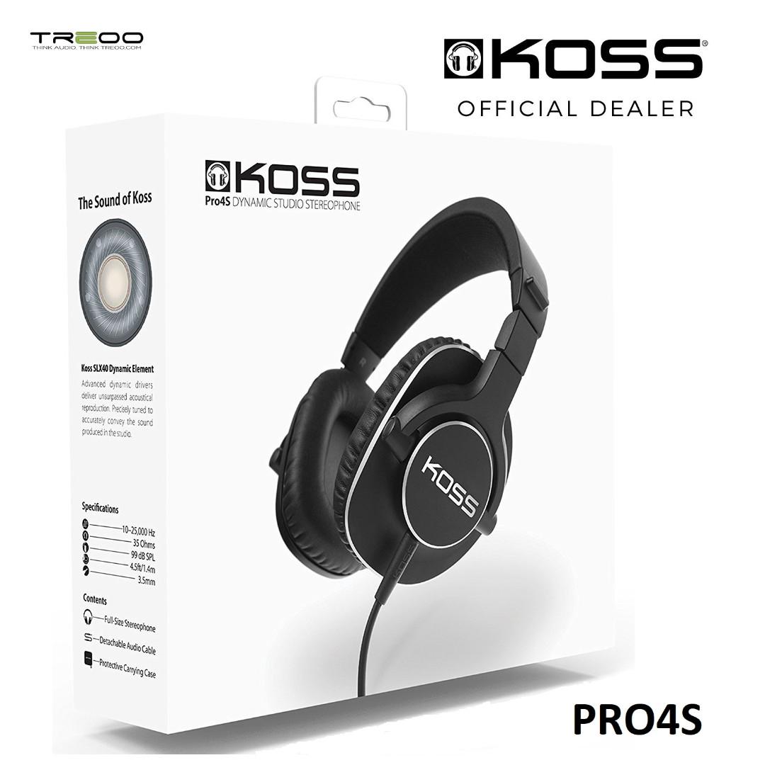 Koss Pro4S Studio Over-Ear Headphone, Audio, Headphones & Headsets on ...