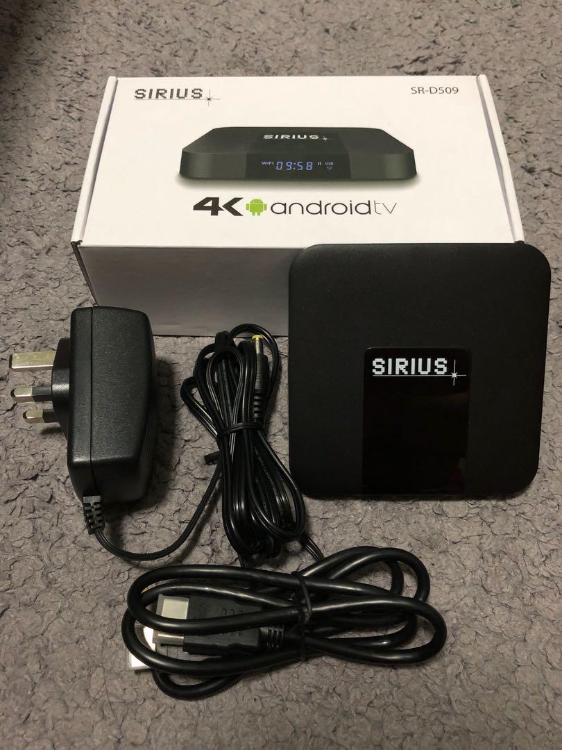 SIRIUS 4K Android TV Box SR-D509, TV & Home Appliances, TV ...