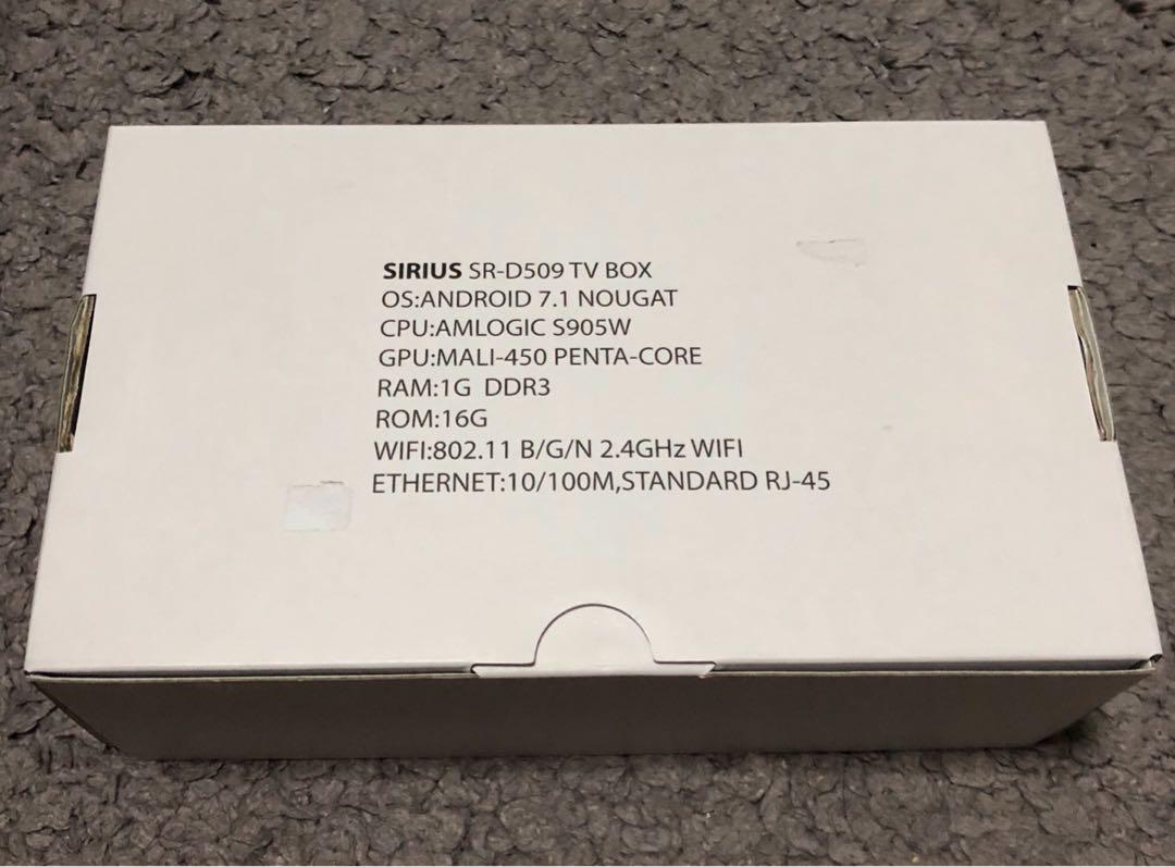 SIRIUS 4K Android TV Box SR-D509, TV & Home Appliances, TV ...