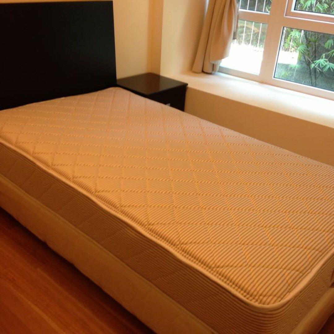 Super Single Bed and Mattress $120, Furniture & Home Living, Furniture ...