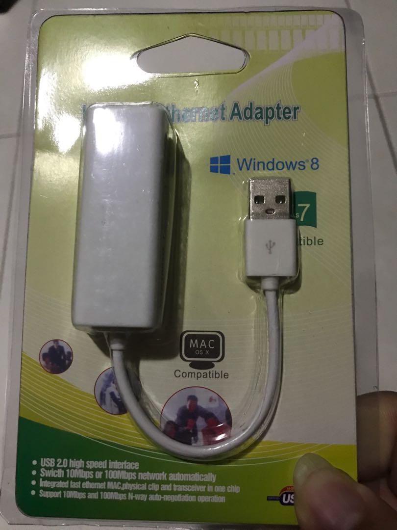 Usb 2.0 Ethernet adapter, Computers & Tech, Parts & Accessories, Cables ...