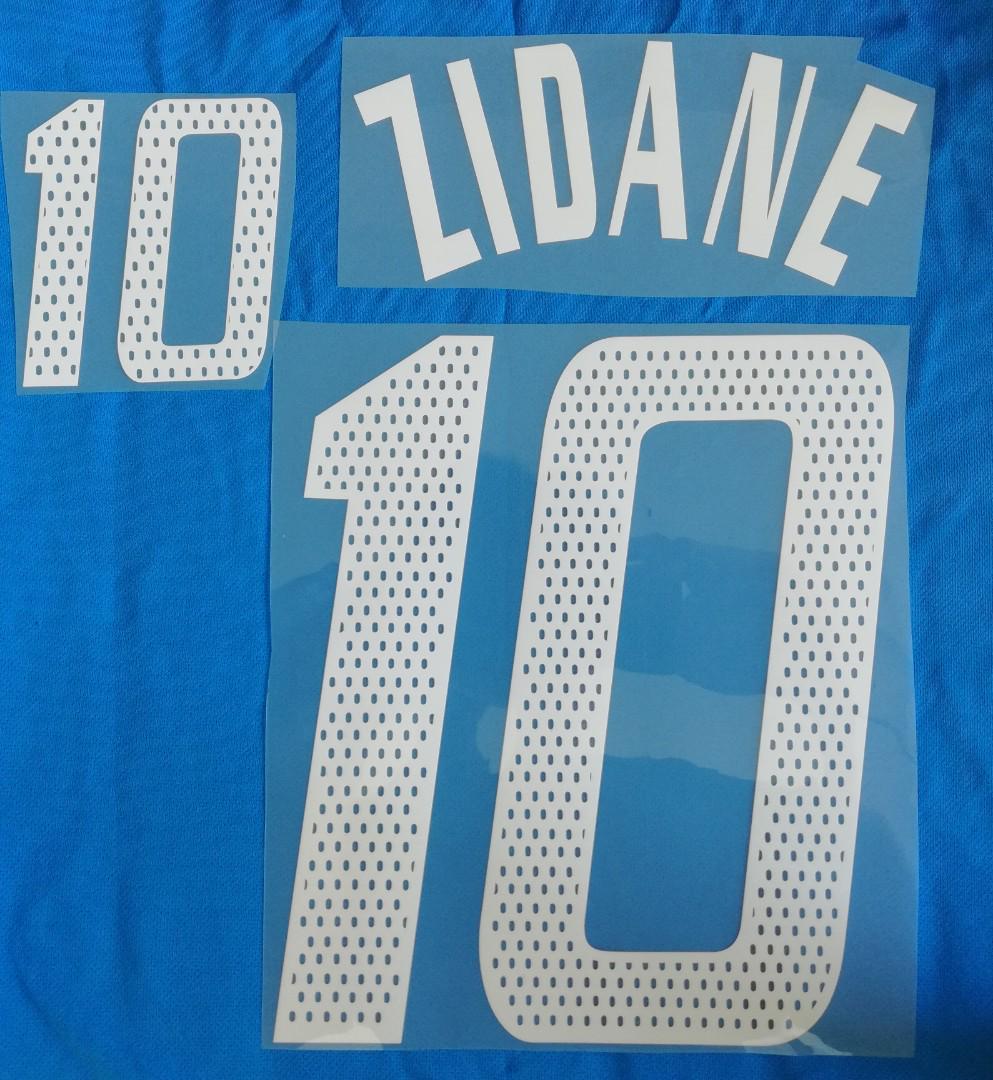 Zidane France World Cup 2002 Nameset Number 10, Men's Fashion ...