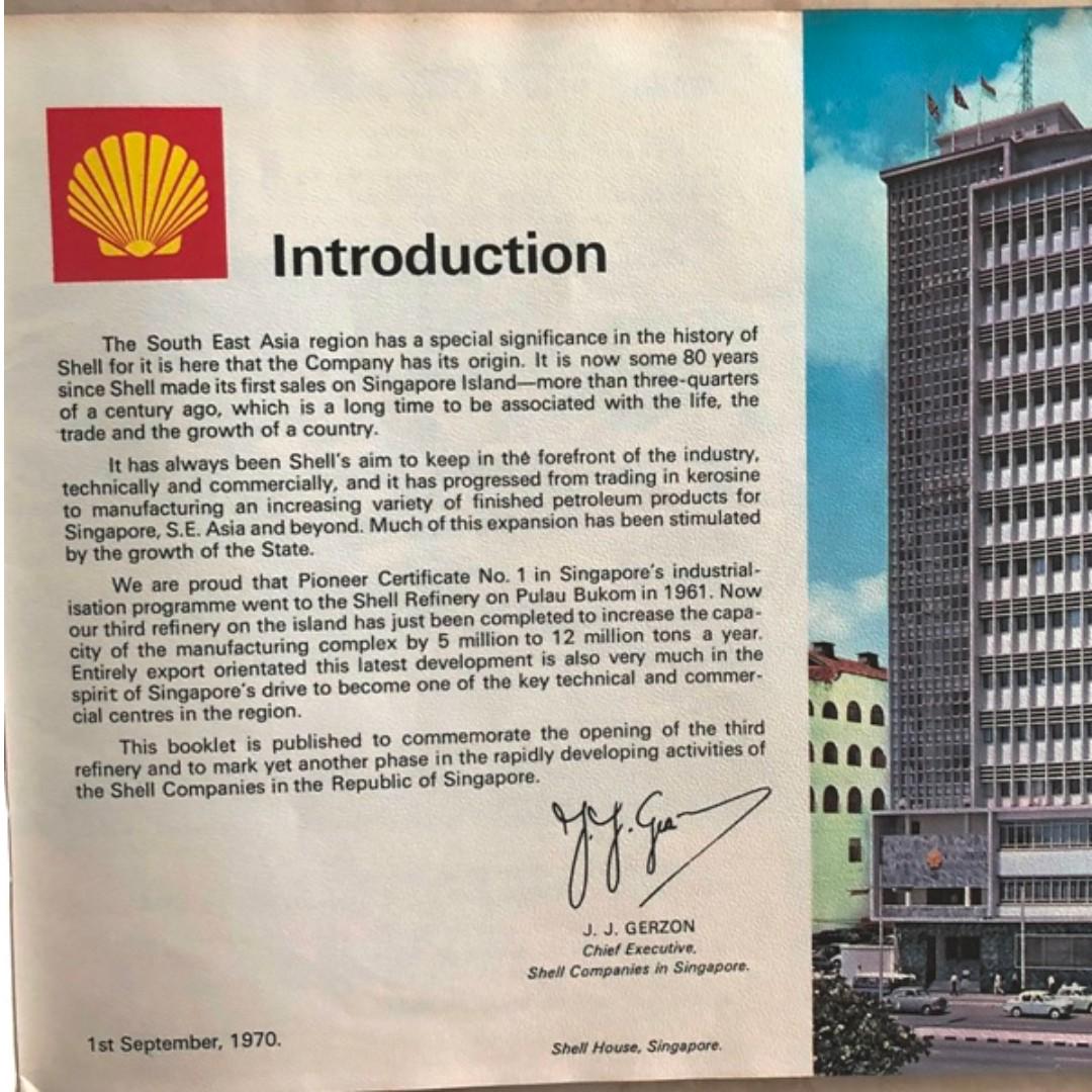 (1970) "Shell in Singapore" - Commemorative Booklet on Shell in ...