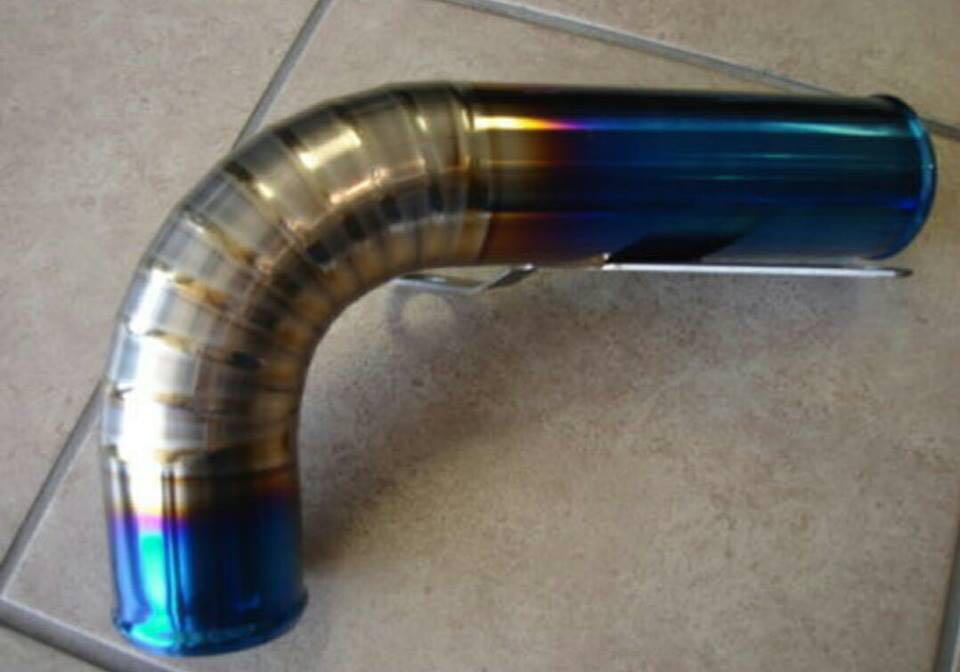 2 piece Titanium Evo X Upper Intercooler Piping kit Mitsubishi 4B11 Evo, Car Accessories ...