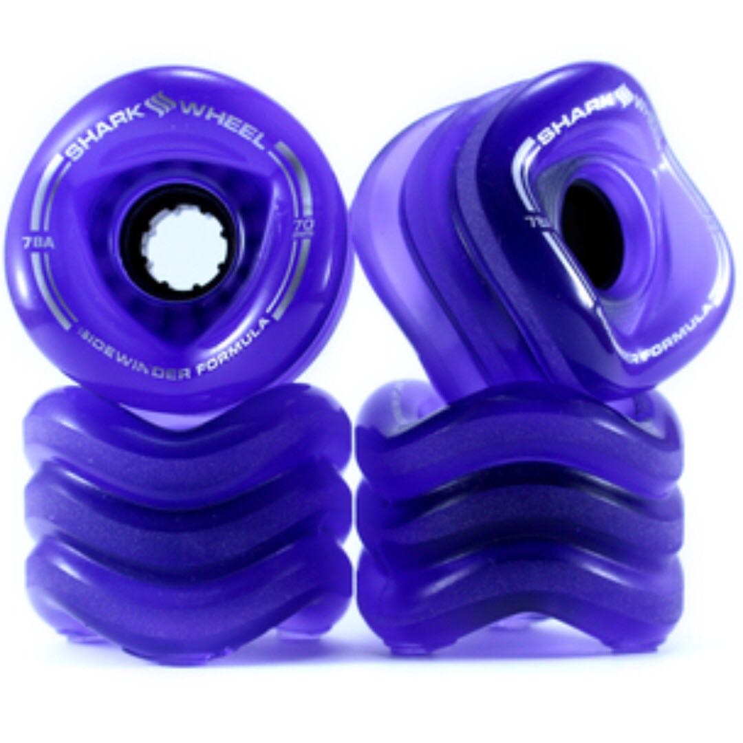 70MM, 78A TRANSPARENT PURPLE SIDEWINDER (Shark Wheels), Sports ...
