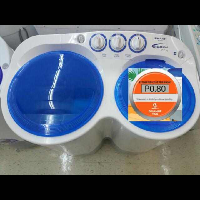 P8,490 Brand New Free Shipping 7.5KG. Sharp Twin Tub Top Load Washing ...