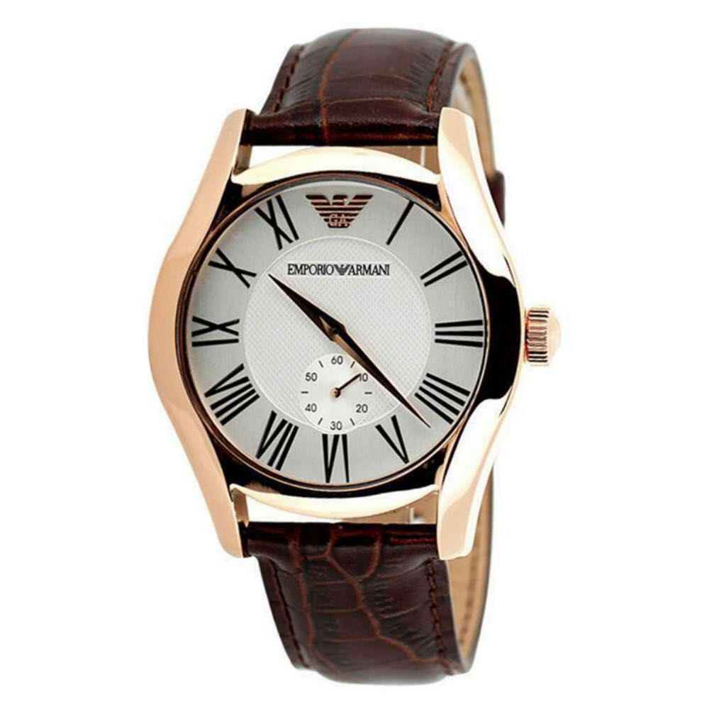 Emporio Armani classic gold and brown leather watch AR0677, Mobile ...