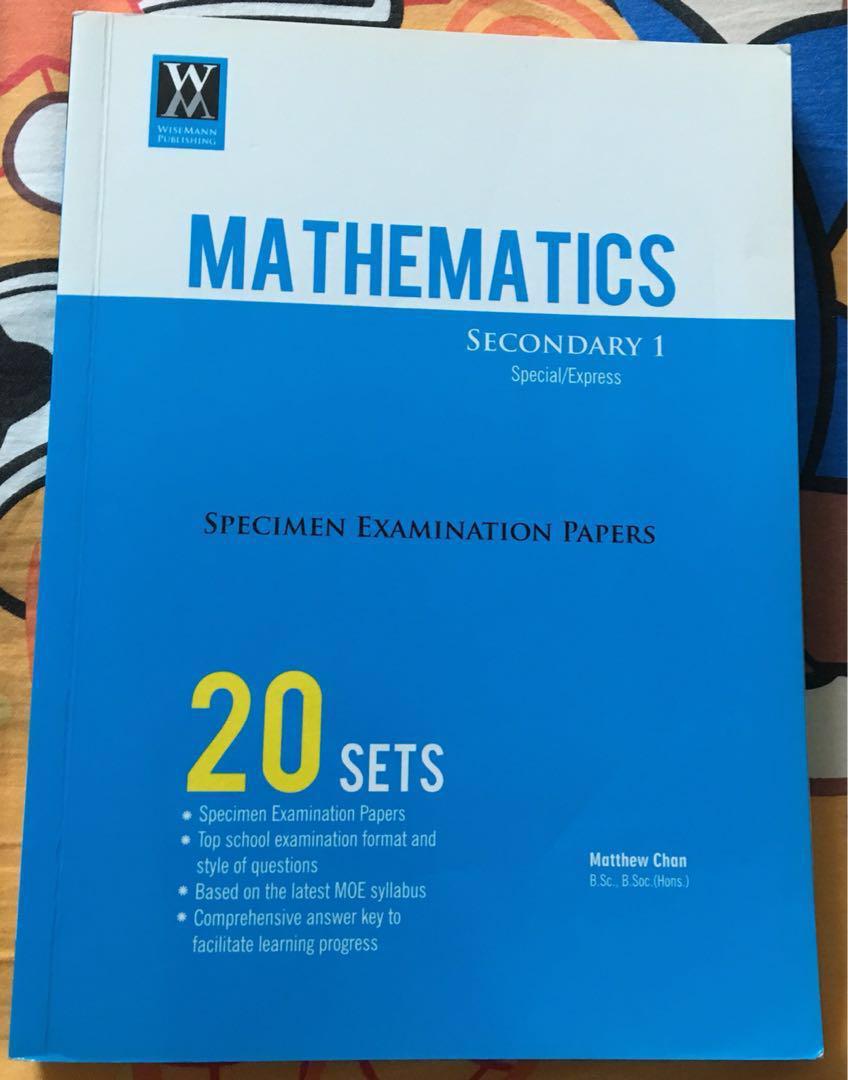Express Sec 1 math specimen exam papers (20), Books & Stationery ...