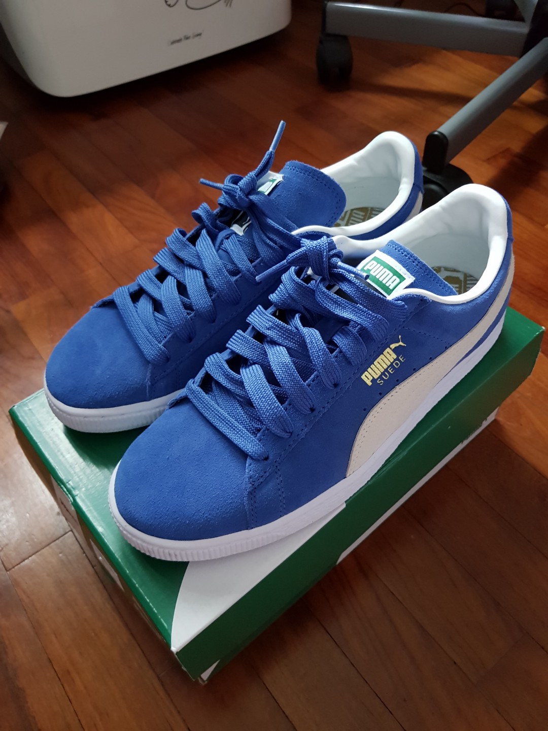 Puma Suede Blue US 8.5, Men's Fashion, Footwear, Sneakers on Carousell
