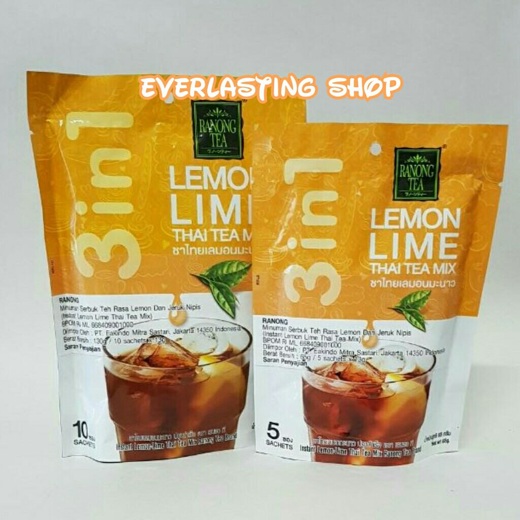 Ranong Tea Lemon Lime Thai Tea Mix 10 Sachets Teh Jeruk Nipis Thailand ...
