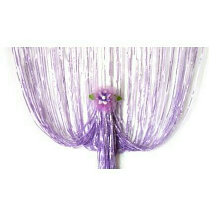Silver string curtain, Furniture & Home Living, Home Decor, Curtains ...