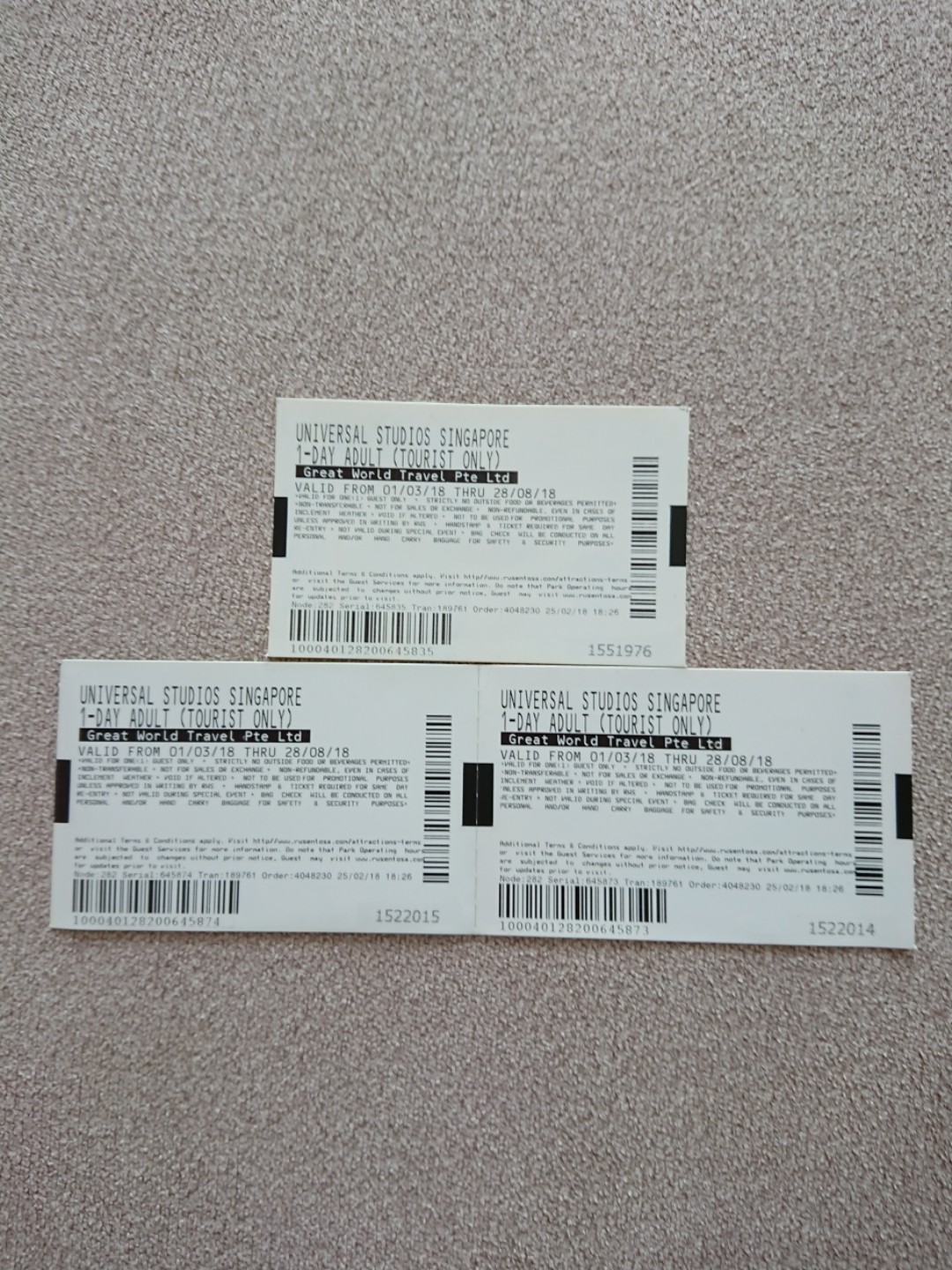 USS ticket, Tickets & Vouchers, Event Tickets on Carousell