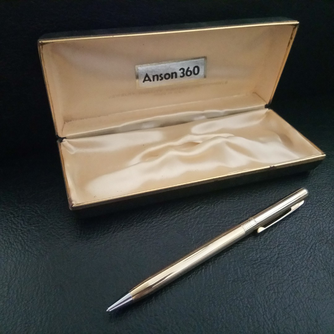 Vintage ANSON 360 Gold Ball Pen. New, never used, Women's Fashion, Jewelry & Organisers ...