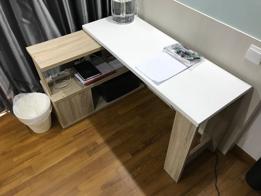 360-degree rotatable study table (less than 1 year old!), Furniture ...