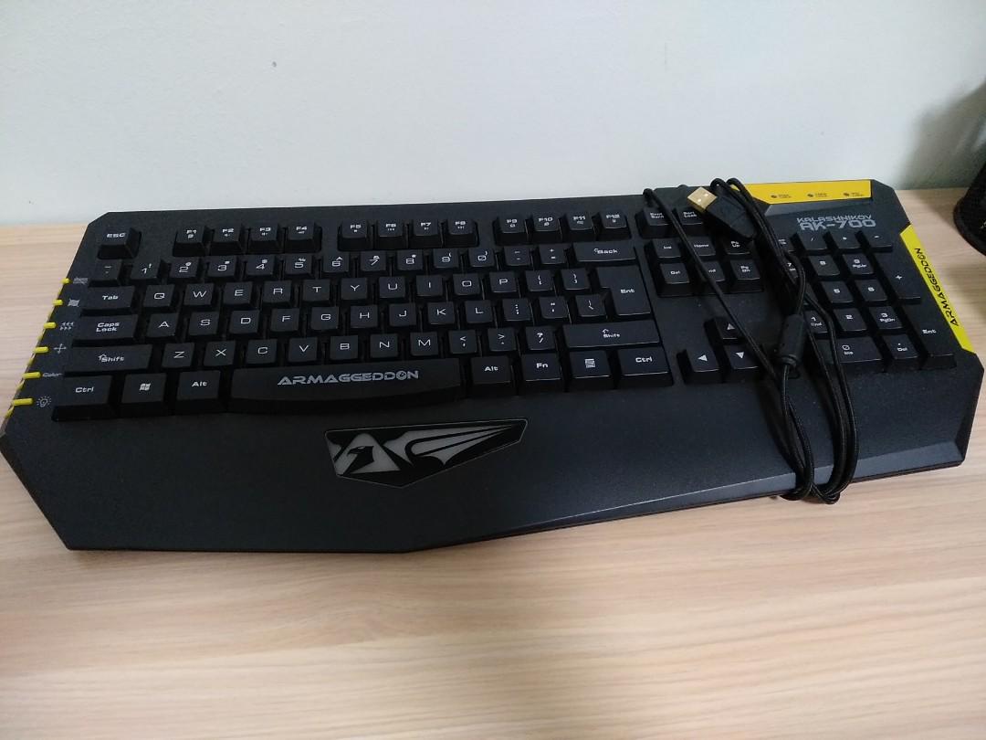 Armageddon AK-700 Kalashnikov Gaming Keyboard, Computers & Tech, Parts ...