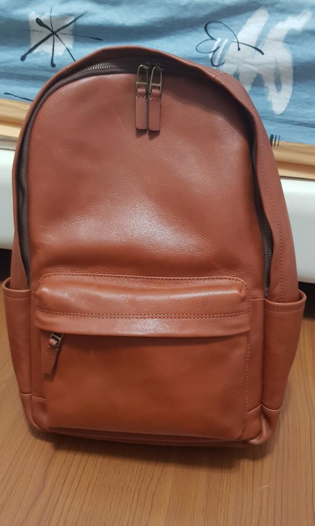 Authentic Fossil estate full leather backpack, Luxury, Bags & Wallets ...