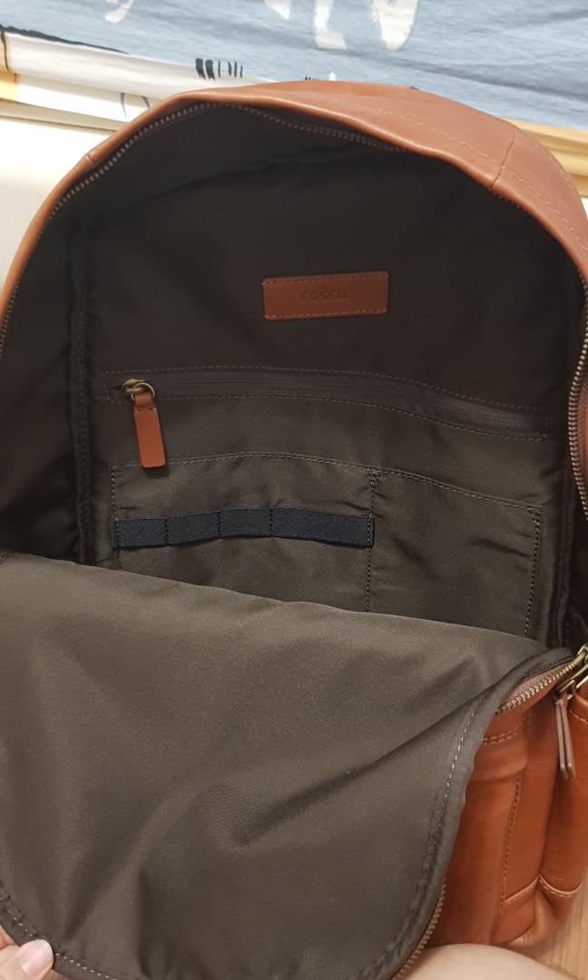 Authentic Fossil estate full leather backpack, Luxury, Bags & Wallets ...
