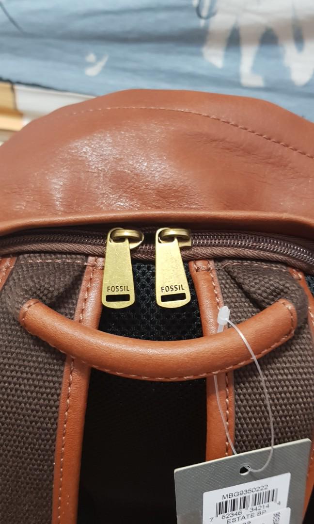 Authentic Fossil estate full leather backpack, Luxury, Bags & Wallets ...