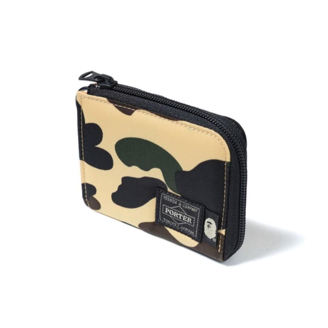 BAPE X PORTER 1ST CAMO MINI WALLET IN YELLOW, Men's Fashion, Watches ...