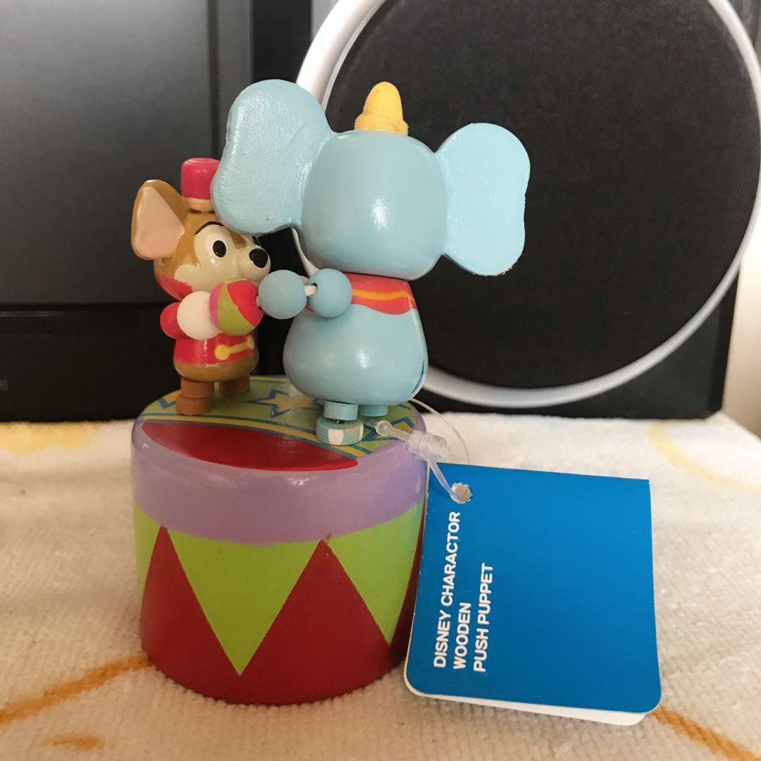 Disney DUMBO & TIMOTHY Wooden Push Puppet, 興趣及遊戲, 玩具 & 遊戲類 - Carousell