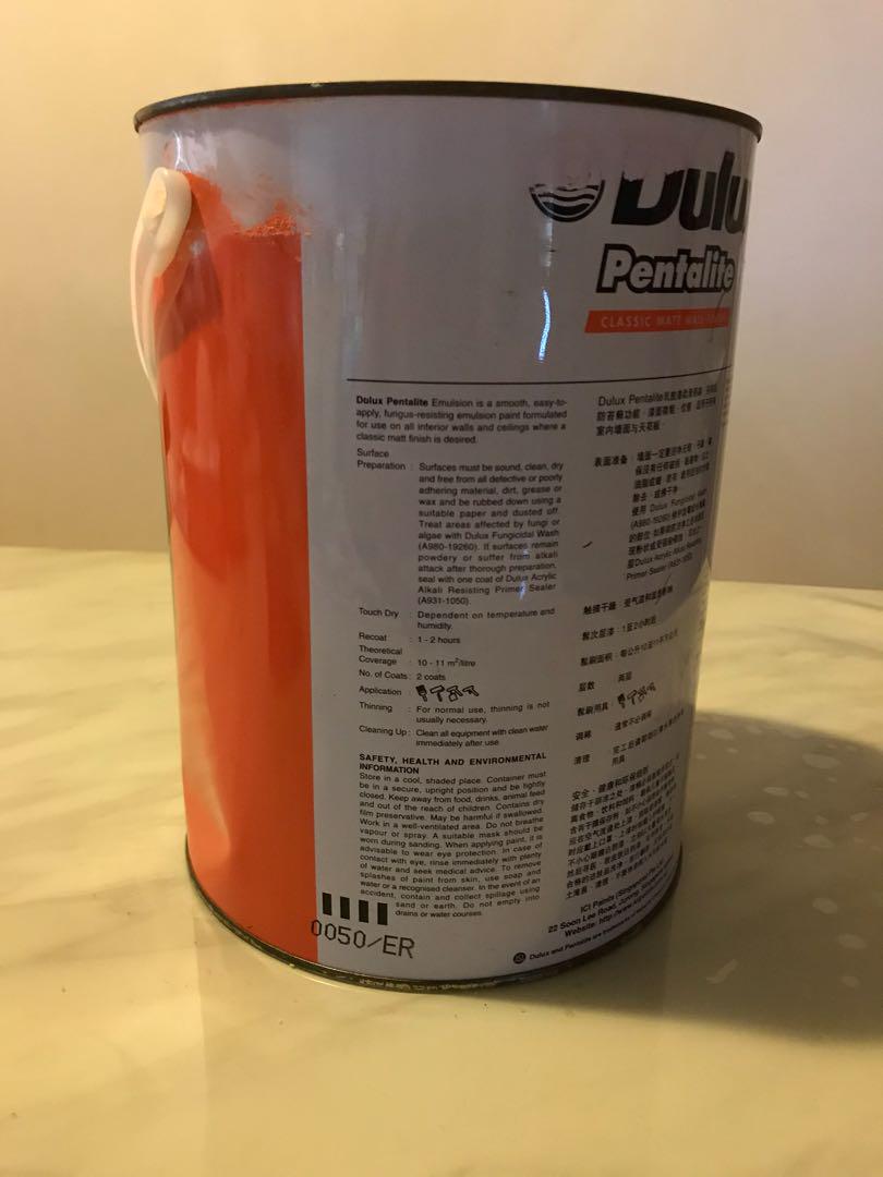 ICI Dulux Pentalite Paint (MAGNOLIA), Everything Else on Carousell