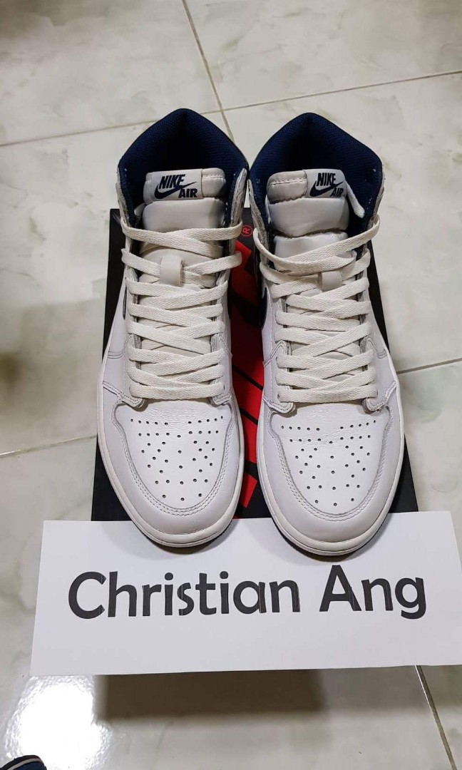 Jordan 1 metallic Blue COMPLETE BOX WITH FREE SHOE TREE, Men's Fashion ...