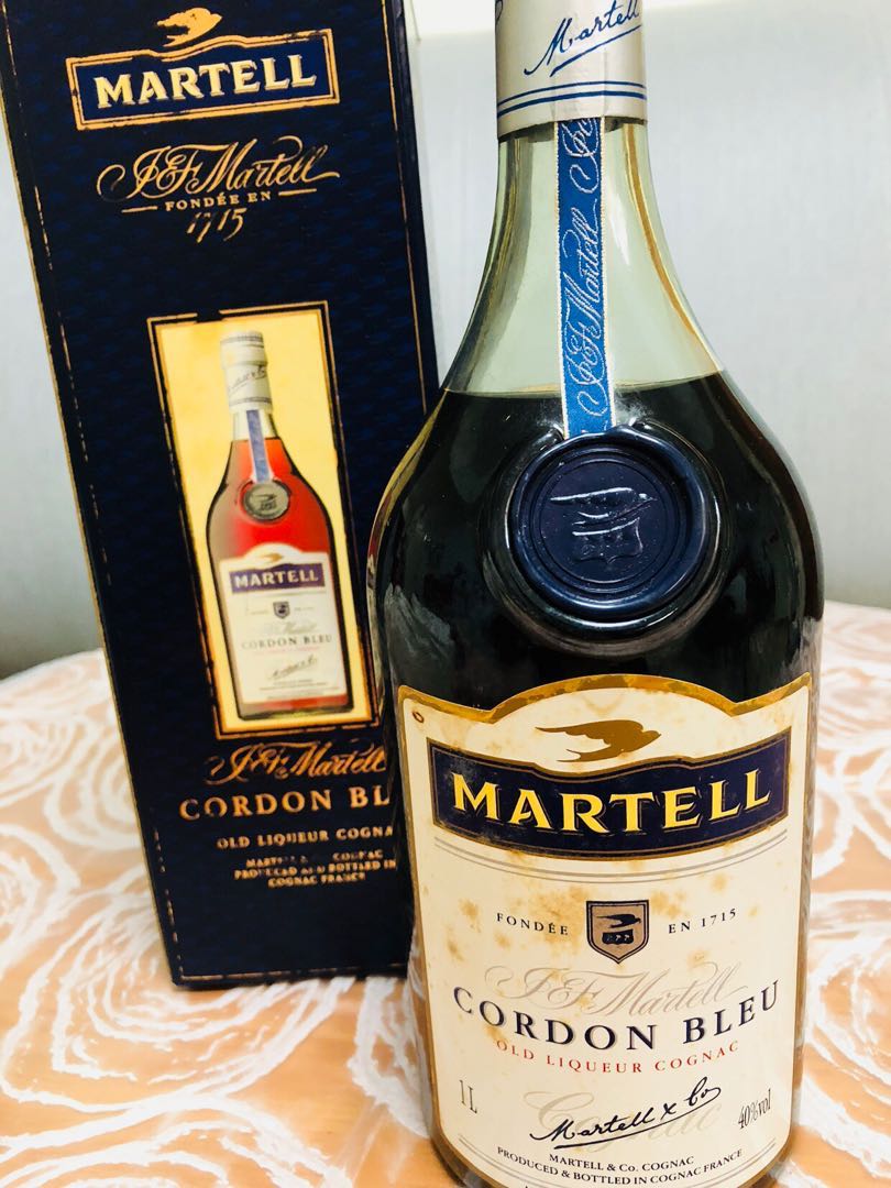 Martell Cordon Bleu Old Liqueur Cognac, Food & Drinks, Alcoholic ...