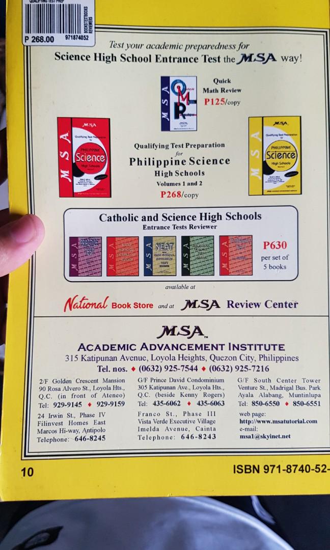 Philippine Science High School NCE preparation book from MSA, Hobbies ...