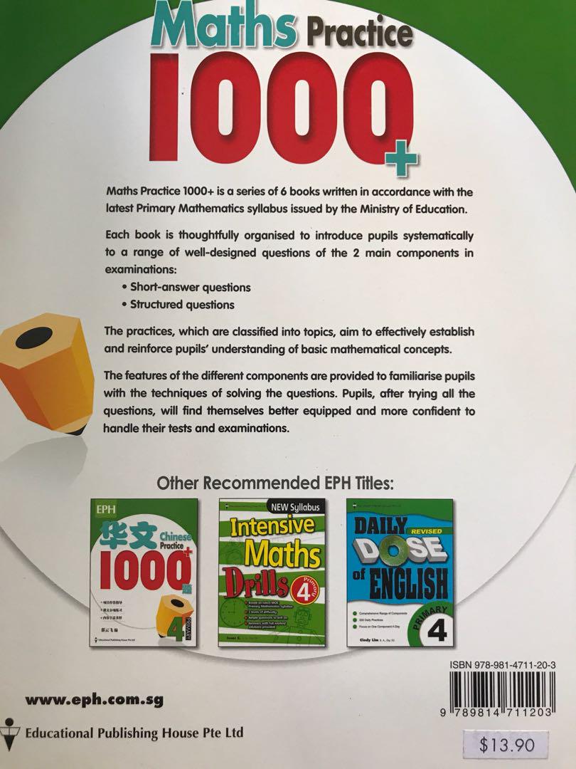 Primary 4 Math practice 1000+, Hobbies & Toys, Books & Magazines ...