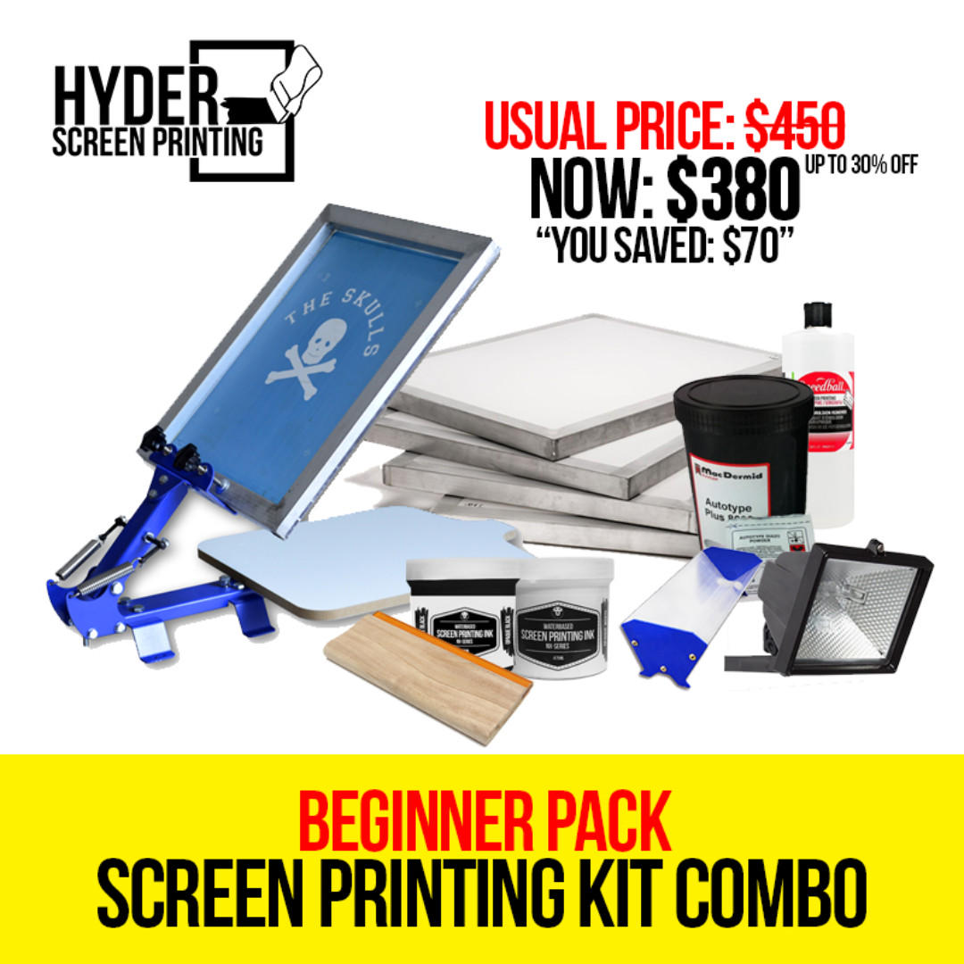 Silkscreen Printing - Beginner Pack Screen Printing Kit Combo, Hobbies ...