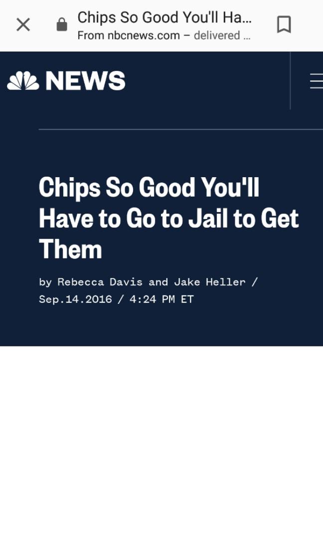 The Whole Shabangs potato chip ( aka jail chips), Food & Drinks ...