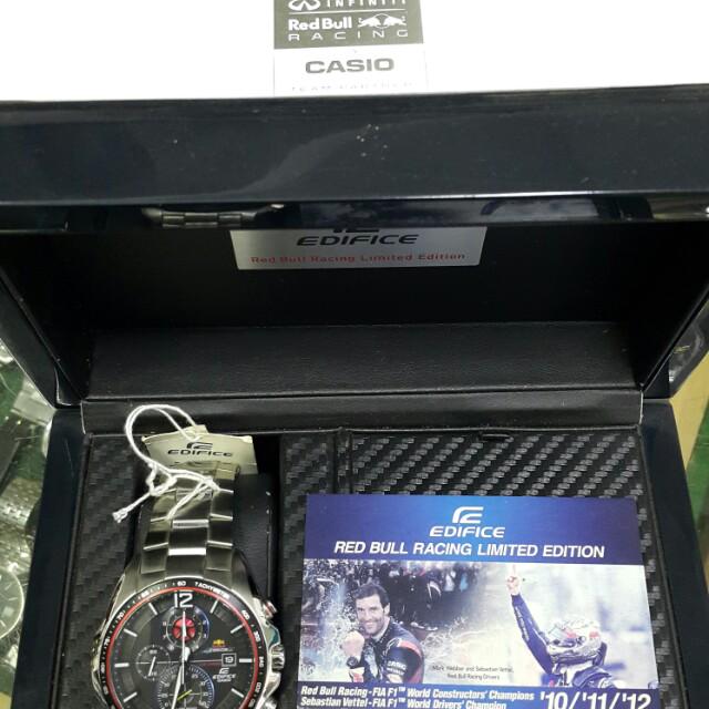 Casio Edifice red bull limited edition, Men's Fashion, Watches ...