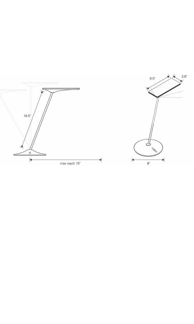 枱燈 Desk Lamp Humanscale Horizon LED Task Light :Sliver, 傢俬＆家居, 傢俬, 桌子 ...