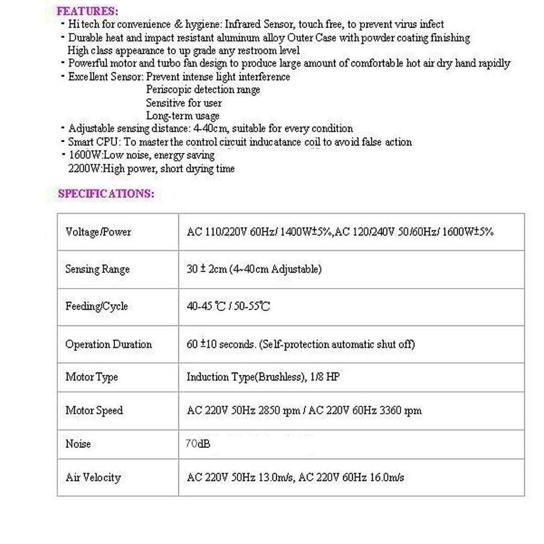 Hand dryer - SOLOMON - display pc, TV & Home Appliances, Other Home ...