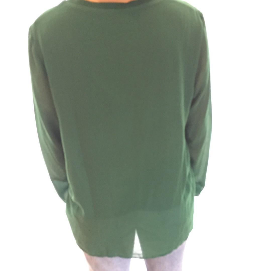 Mango Emerald Green Top, Women's Fashion, Dresses & Sets, Traditional ...